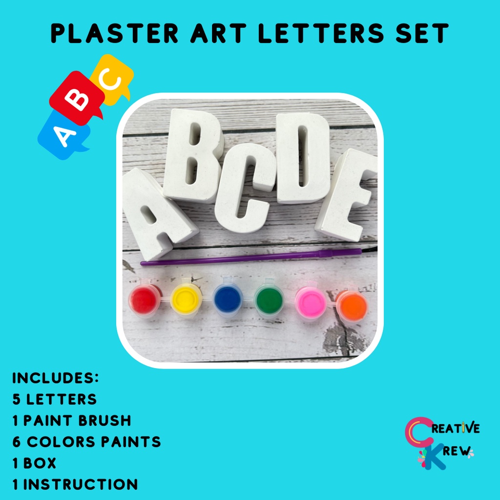 Letters/Names Plaster Art Paint Set Small Box or Big Box/ Party/Art Set ...