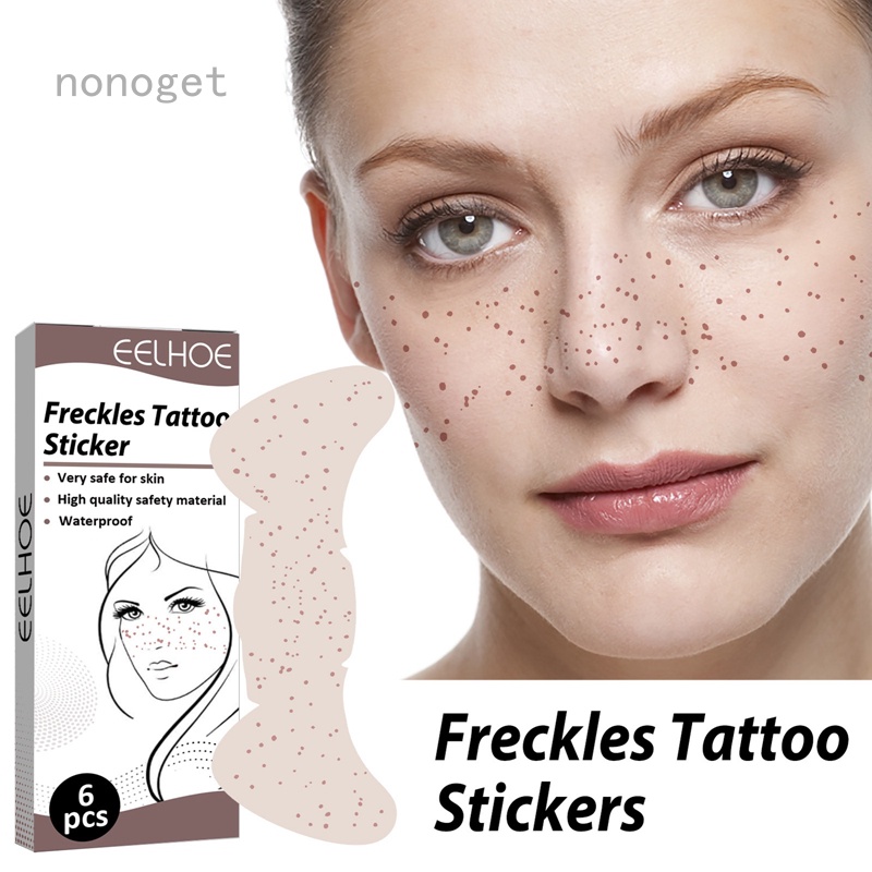 Waterproof Freckles - Pack of 6 Temporary Tattoo Face Stickers ...