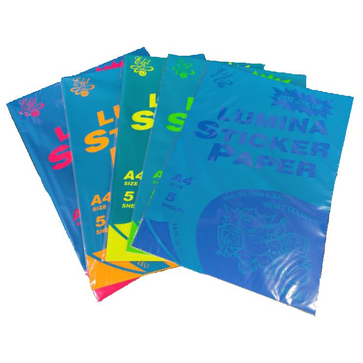 Veco Lumina hot color Sticker Paper A4 5sheets | Shopee Philippines