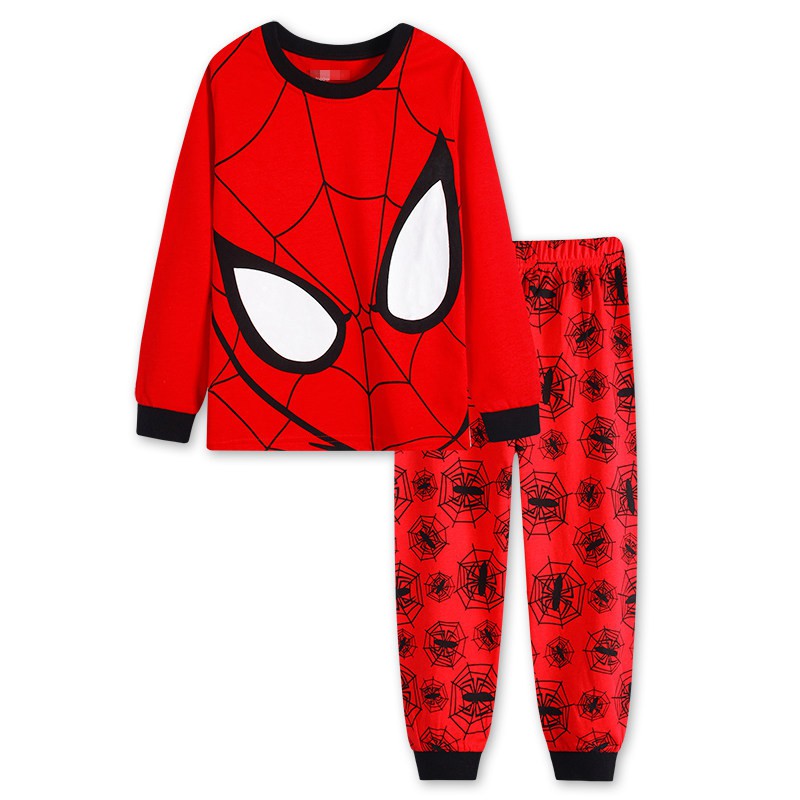 Spider-Man Superhero Pajamas Boys Kids Cotton Pyjamas ASD805 | Shopee ...