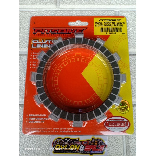 PITSBIKE RACING CLUTCH LINING RAIDER 150 CARB/Fi | Shopee Philippines