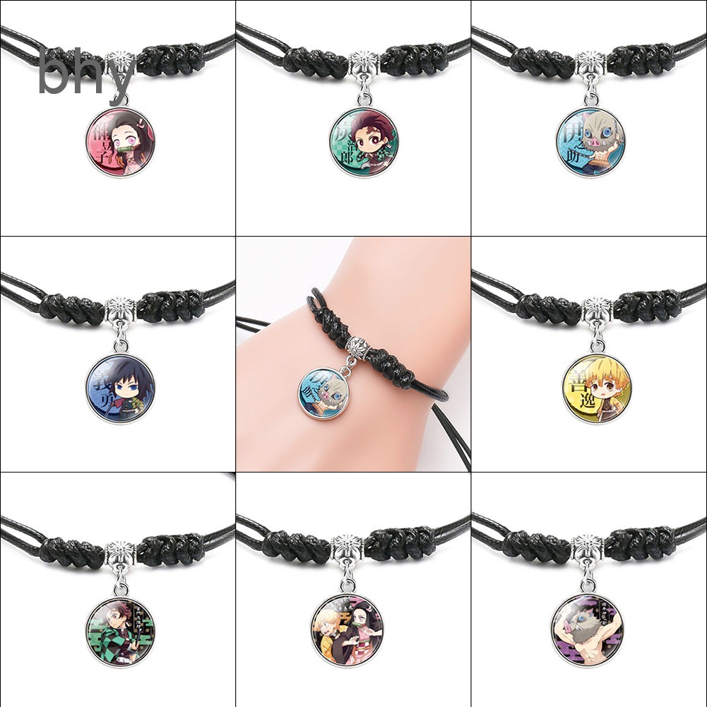 Fashion Japanese Anime Demon Slayer Bracelet Wristband Accessories Gift ...