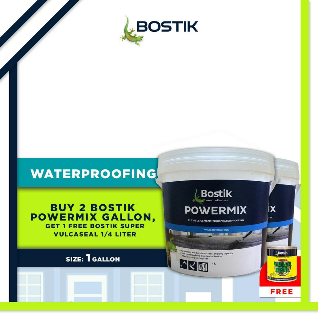 Bostik 2 Powermix Waterproofing Mix 4 Liters, Get 1 Free Bostik Super ...