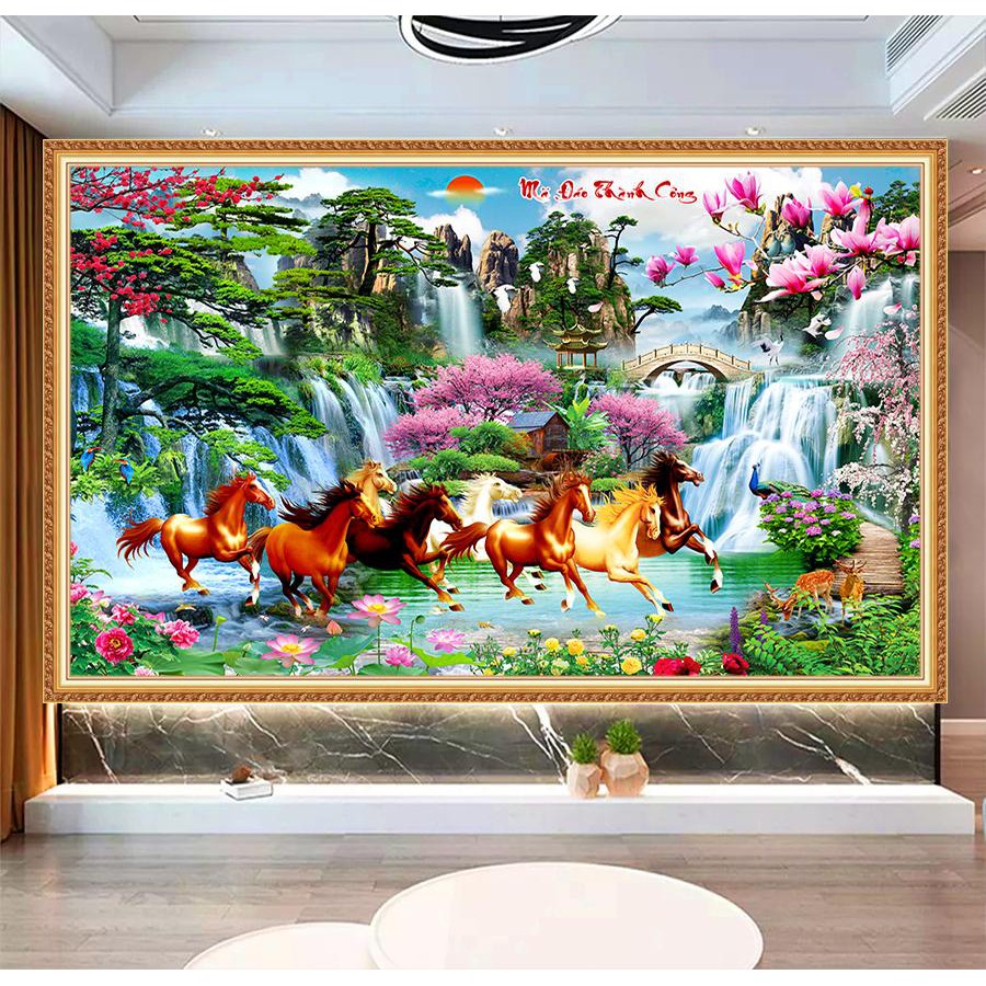 VTC 3D wall painting Successful feng shui painting UD1290K | Shopee ...