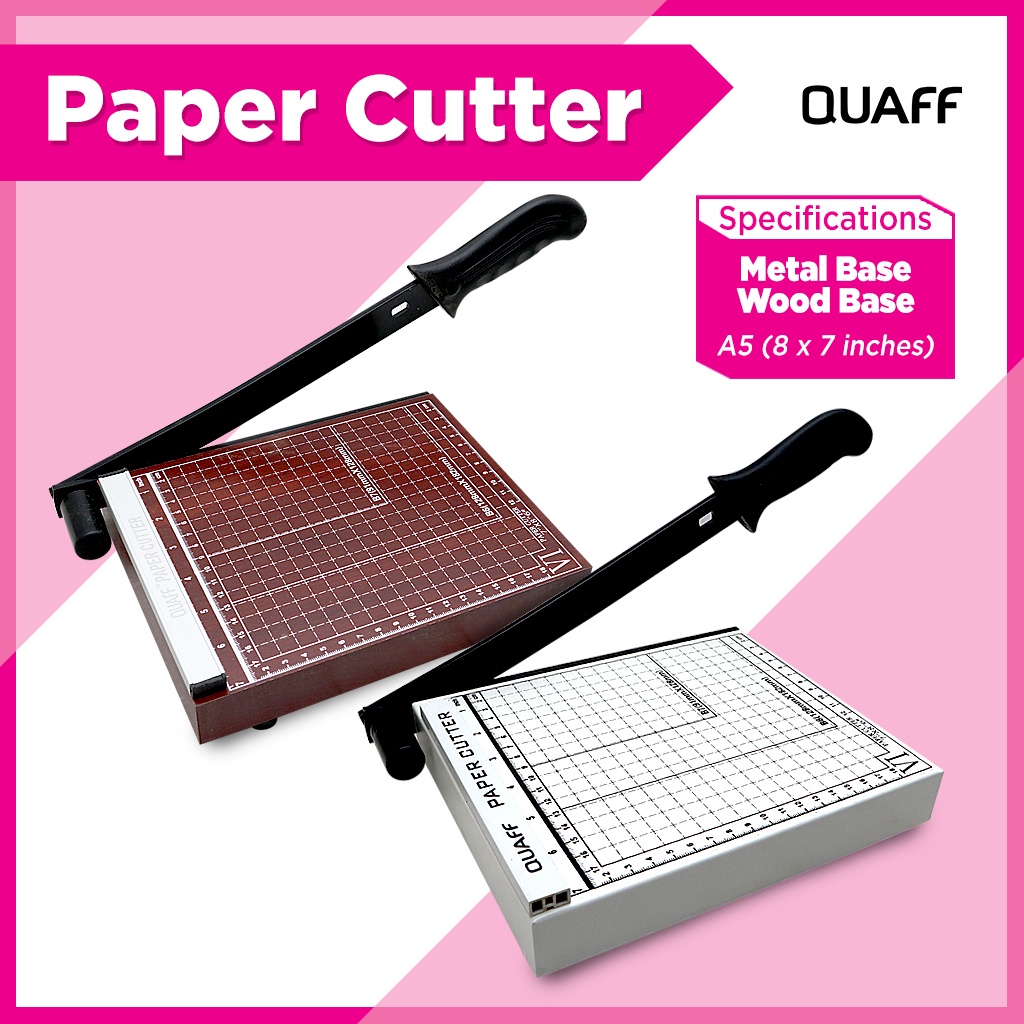 QUAFF Paper Cutter Wood // Metal Base [A3 // A4 // A5 // B4] | Shopee ...