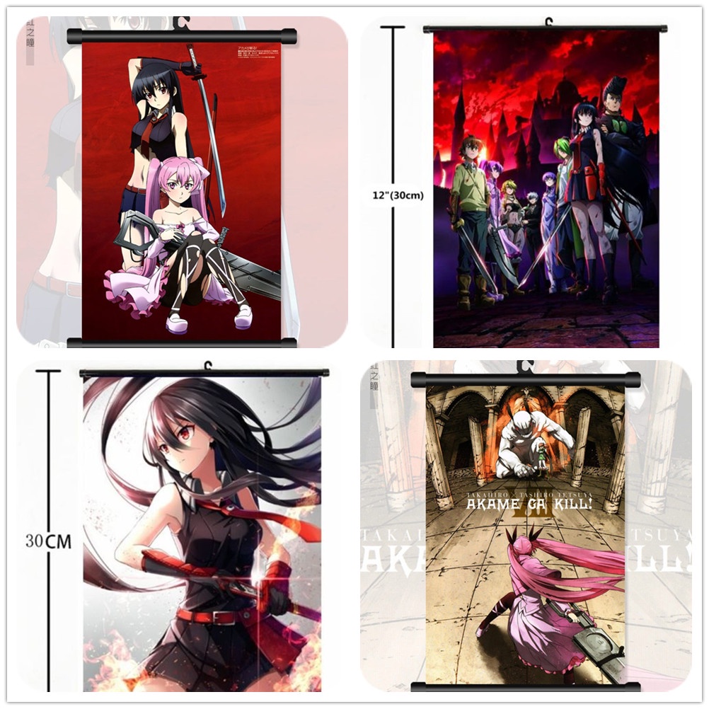 Anime Akame ga KILL Esdeath Mine Akame Fabric Home Decor Gifts Painting ...