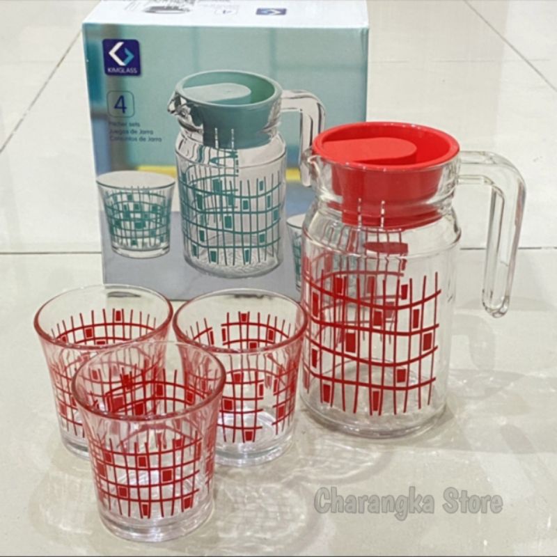 Kimglass PITCHER SET 4 PCS ELMA, ELMO, NANNOS | Shopee Philippines