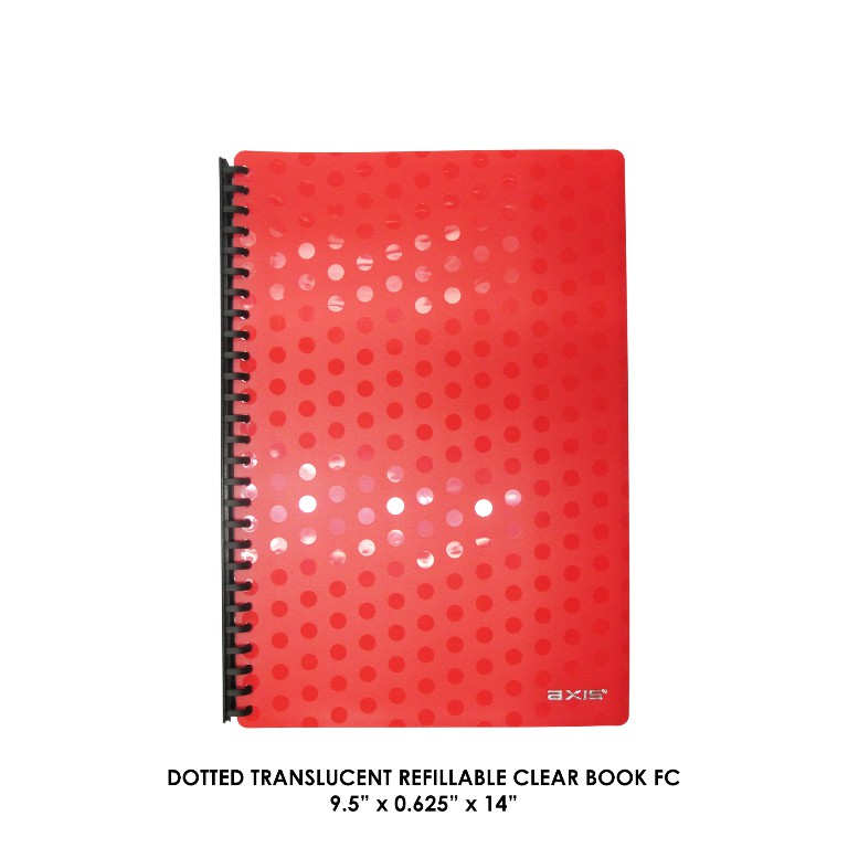 Clearbook Dotted Translucent Colored Long FC Folder Display Book ...