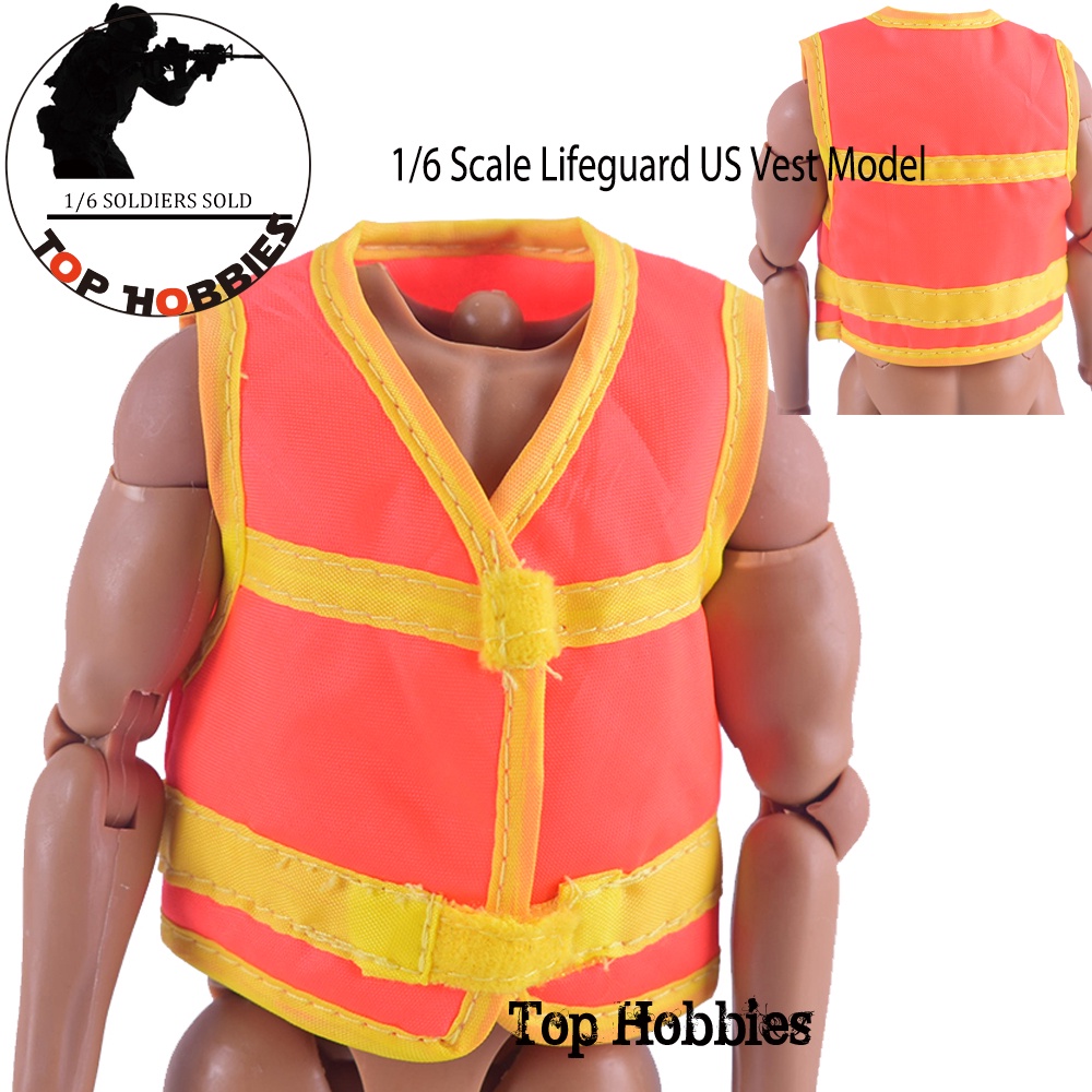 1/6 Scale Action Figure Accessory Lifeguard US Vest Sailing Suit Life ...