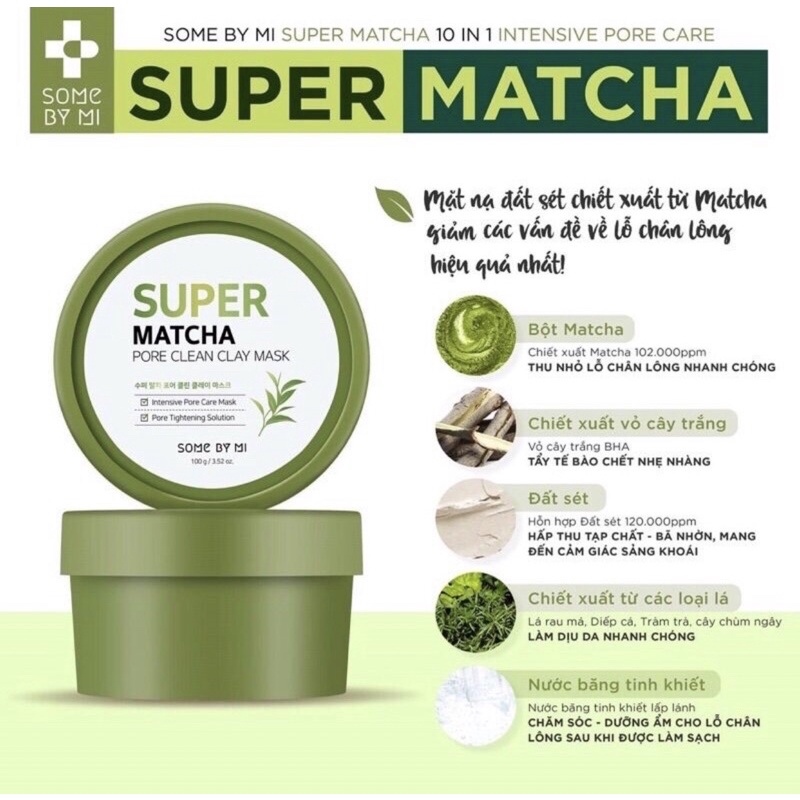 Somebymi Super Matcha Pore Clean Clay Mask 100g | Shopee Philippines