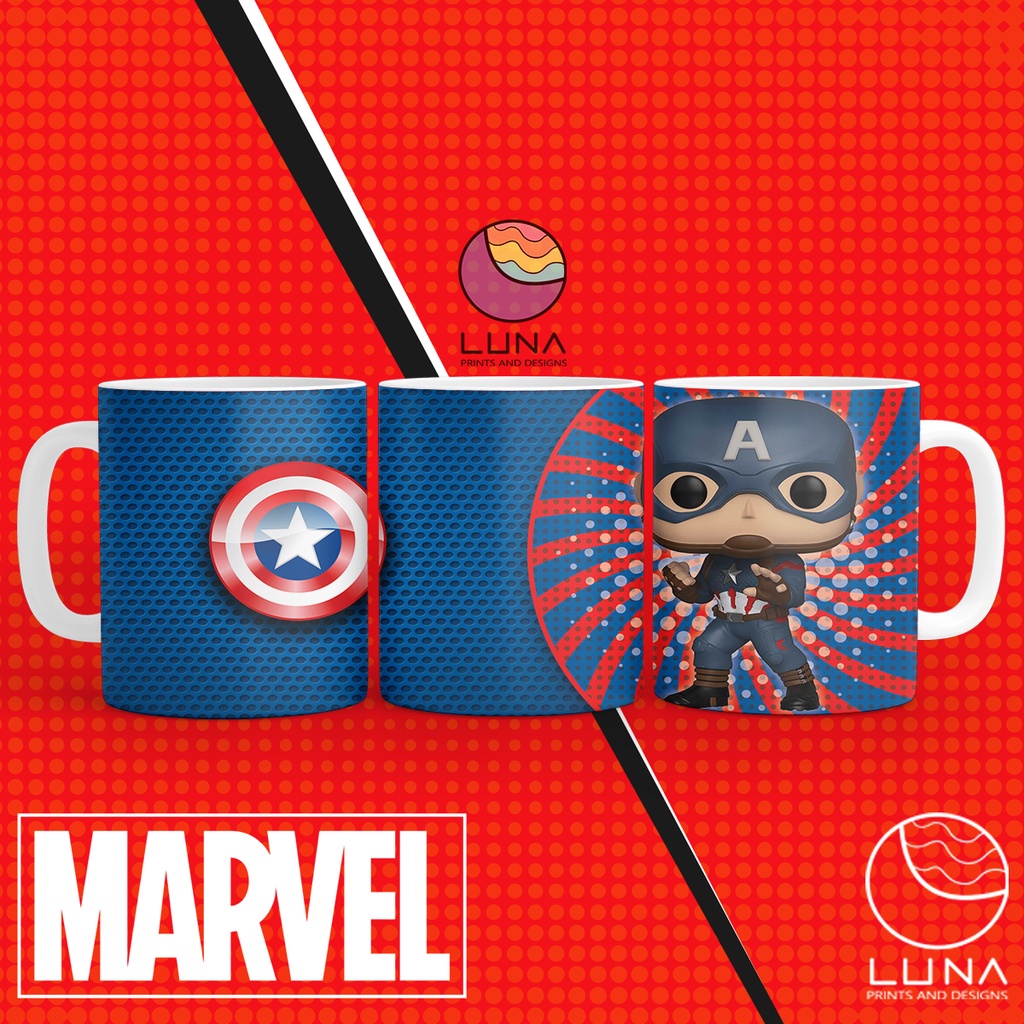 Marvel Comics-Avengers Funko pop Mug Collection (Captain America, Hulk ...