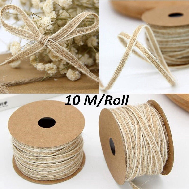 10M/Roll Fish Silk Hemp Ribbon White Line Trims Tape Roll | Shopee ...