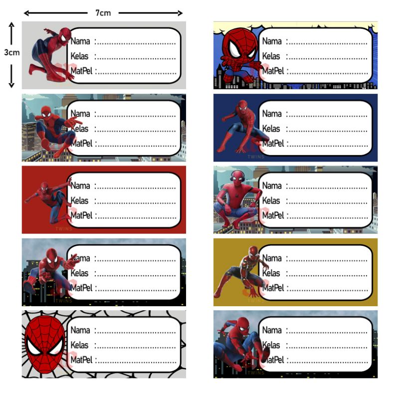 Spiderman Character Book Label Sticker | Shopee Philippines