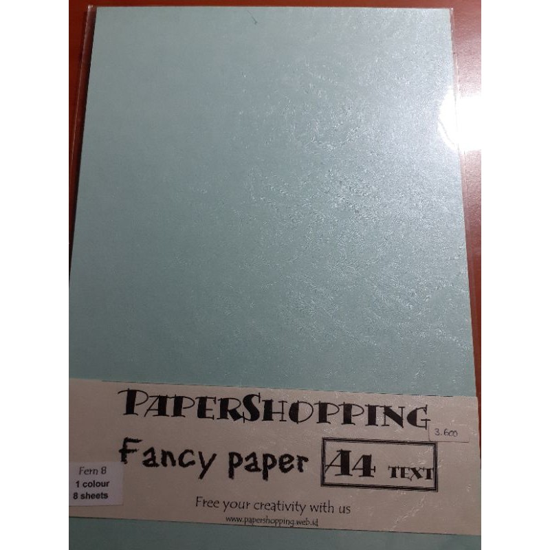 LOKAL Fancy paper Local Thin 80 gsm A4 Size set Of 8 Sheets Of fern ...