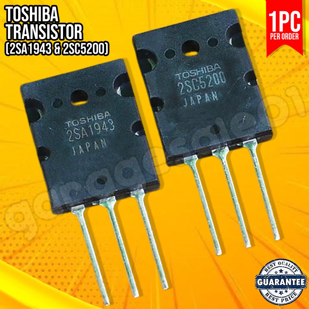 GS Original Toshiba Transistors – 2SA1943 & 2SC5200 Pair for Audio ...