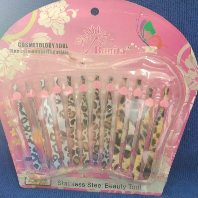 12pcs stainless steel beauty hair tweezer puller (tyani) | Shopee ...