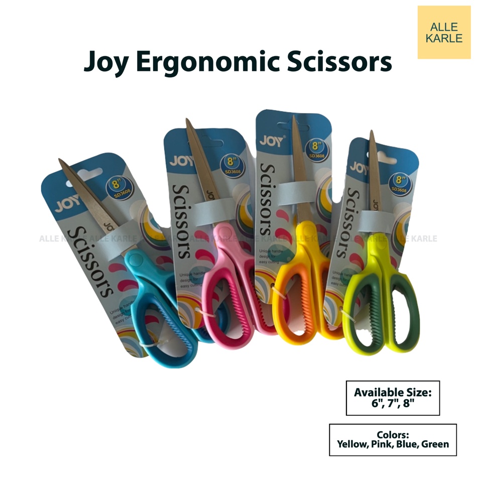 Joy Affordable Ergonomic Scissors 6 in.|7 in. |8 in. | Shopee Philippines