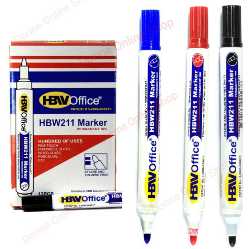HBW Marking Pen; Permanent Marker (PER PIECE) | Shopee Philippines
