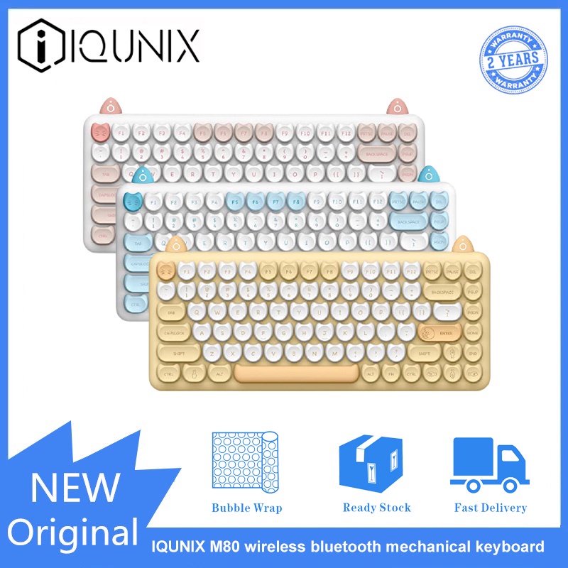 IQUNIX M80 cat ear wireless mechanical keyboard, wireless/wired USB ...