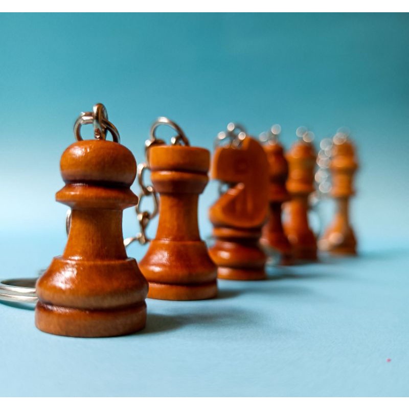 Chess Pieces Wooden Keychains - 50 pieces | Shopee Philippines