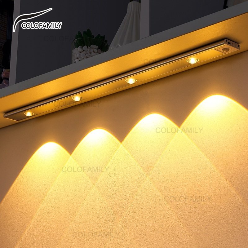 3 Color Dimmable Cat Eye Light Strip LED Desk Lamp Motion Sensor Light ...