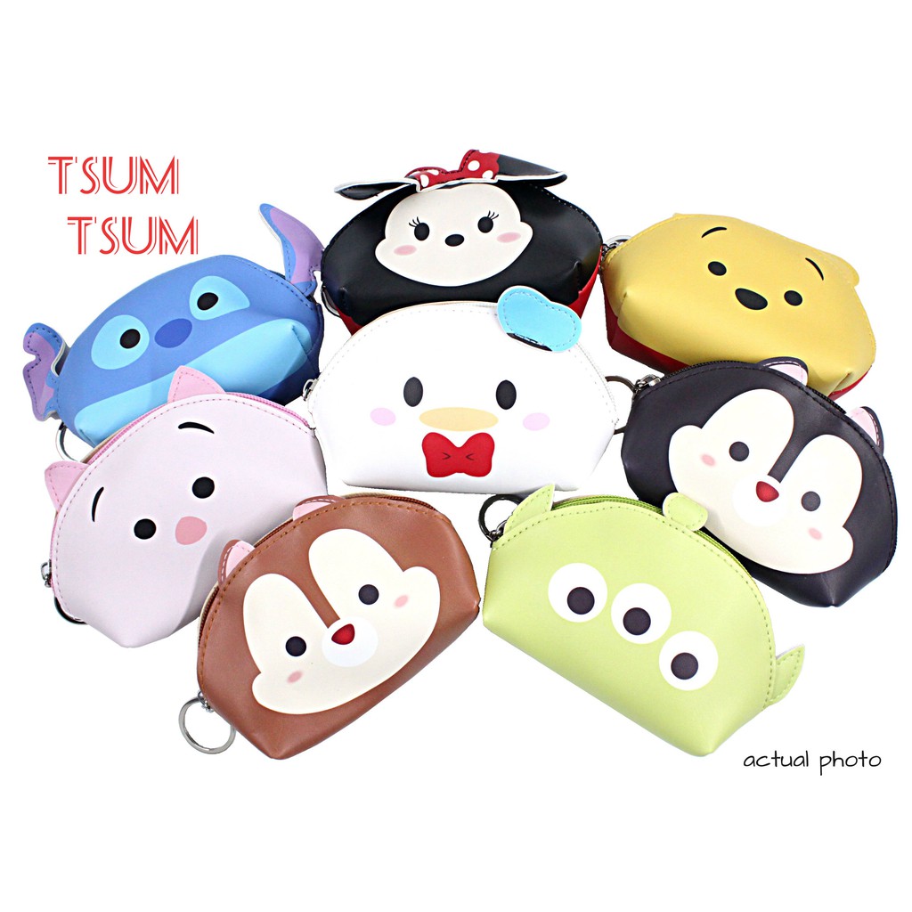 Tsum Tsum Minnie Mouse Chipmunks Stitch small make up pouch | Shopee ...