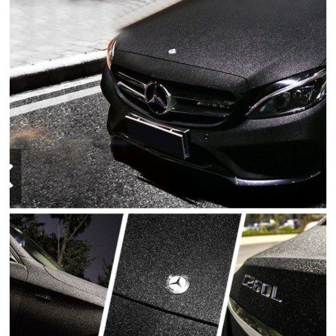 Black Glitter Diamond Shiny Vinyl Films Wrap Car Sticker Auto ...