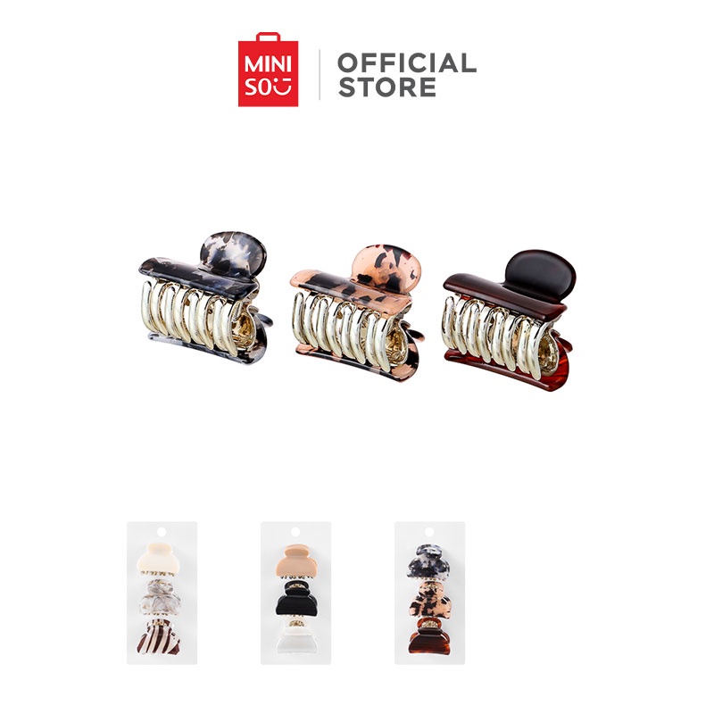 MINISO Elegant Series Hair Claw Clip 3pcs | Shopee Philippines