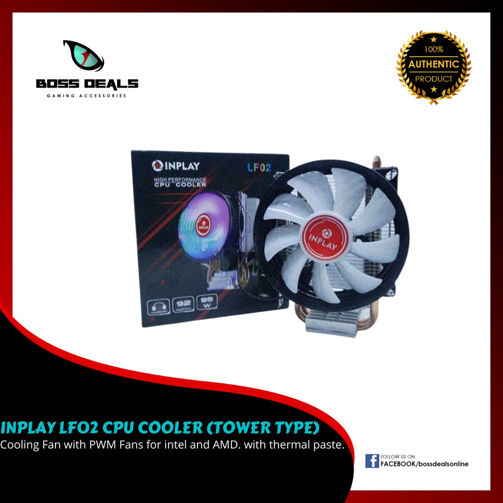 INPLAY LF02 CPU COOLER (TOWER TYPE) | Shopee Philippines
