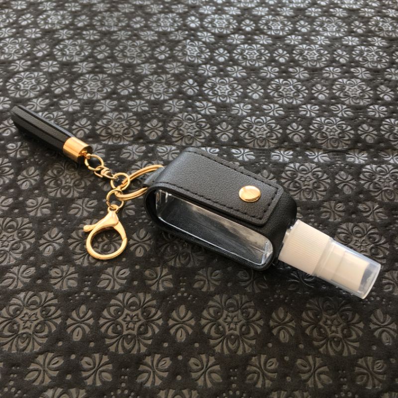 Alcohol Spray Bottle Keychain, 30ML Mini Spray Bottle Reusable Leather ...