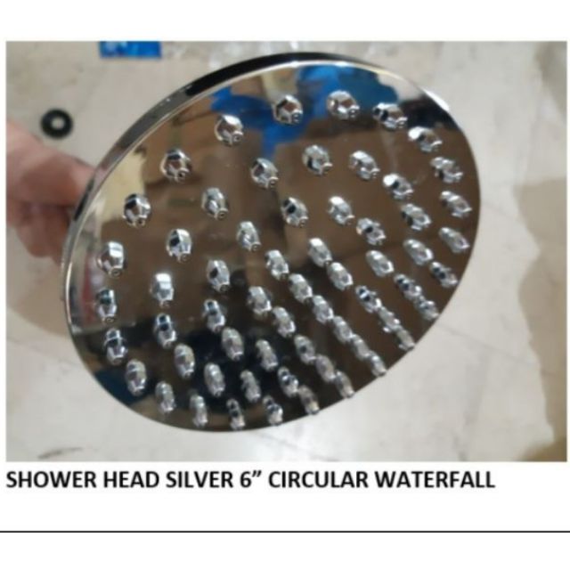 Shower Head Circular 6 inches Shower Handle / Wall Type Showerhead (per ...