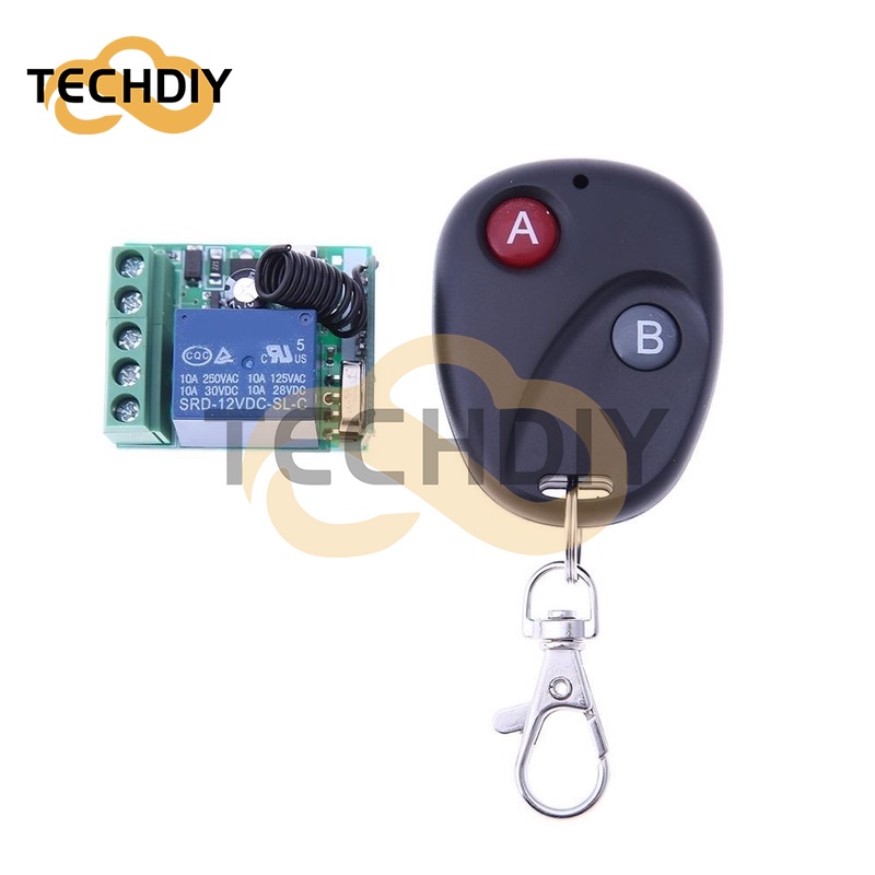 Wireless Remote Control 433MHZ DC 12V 1 Channel Relay Remote Switch ...