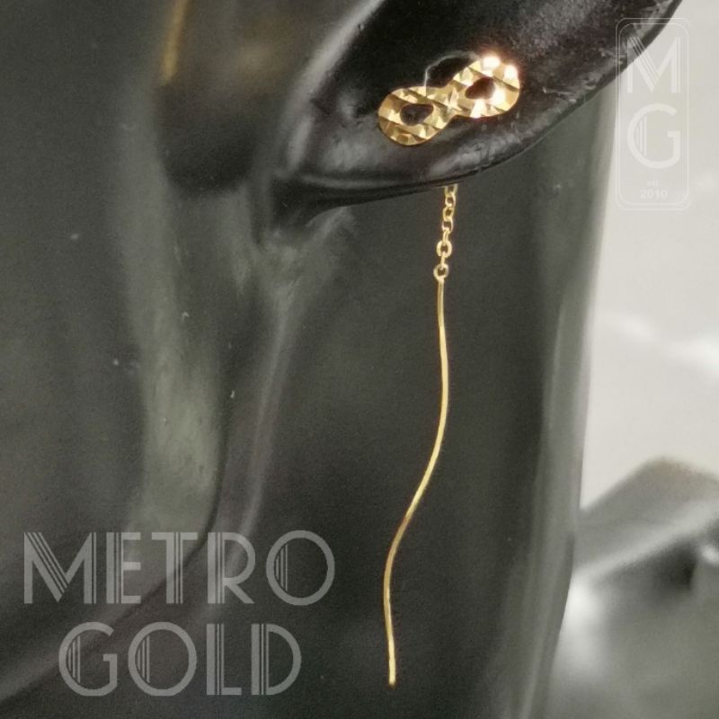 18K Saudi Gold Infinity Criss-cross Twisted Tic Tac Earrings | Shopee ...