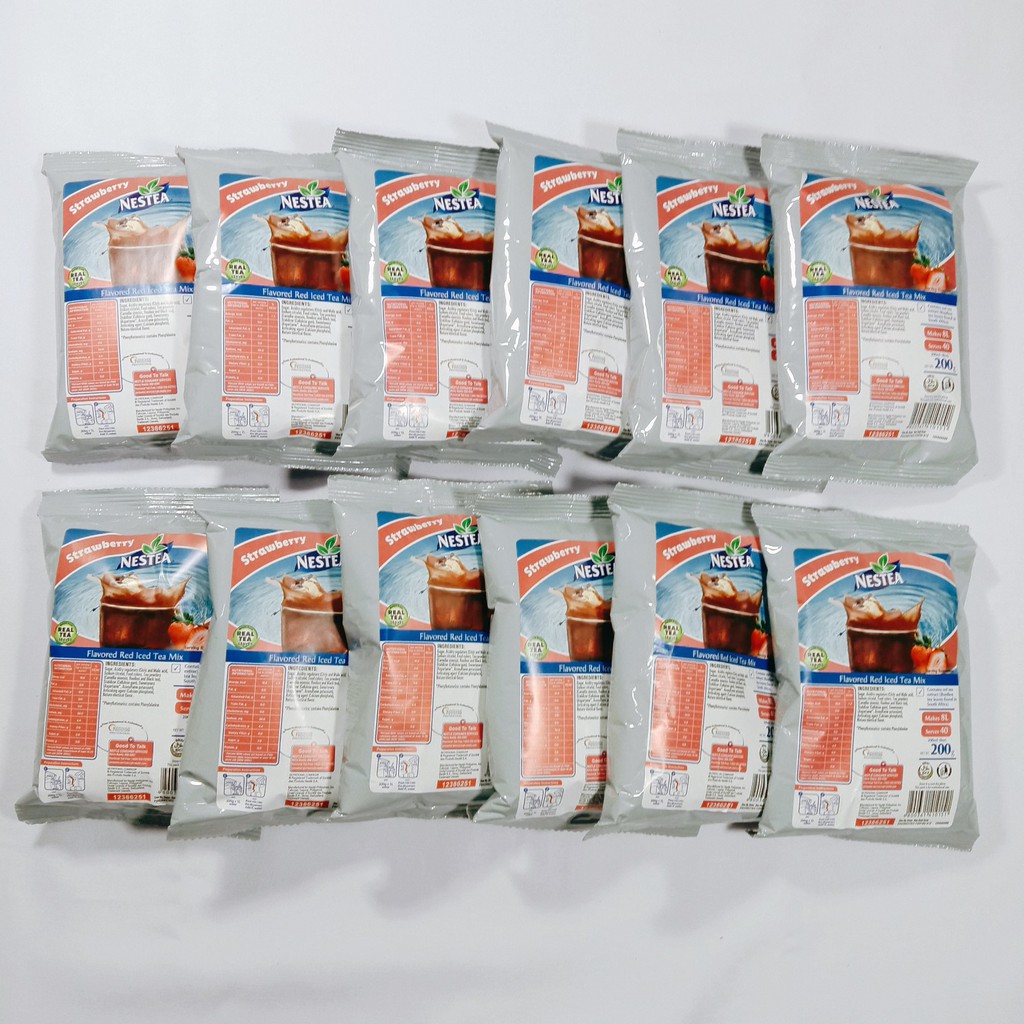 12pcs. Nestea Strawberry Red Tea Iced Tea Mix 200g | Shopee Philippines