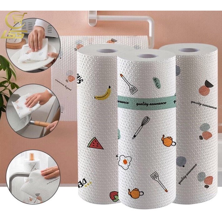Disposable Kitchen Paper Towels Tissue Paper Rolls Dish Cloth Towel ...
