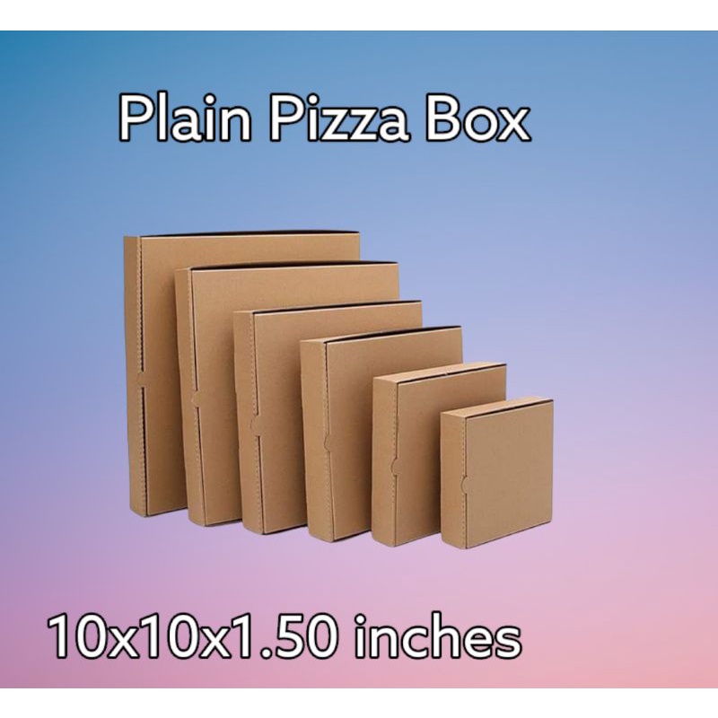 PIZZA BOX / BUKO PIE CORRUGATED - 10 inches PLAIN (50pcs/bundle ...