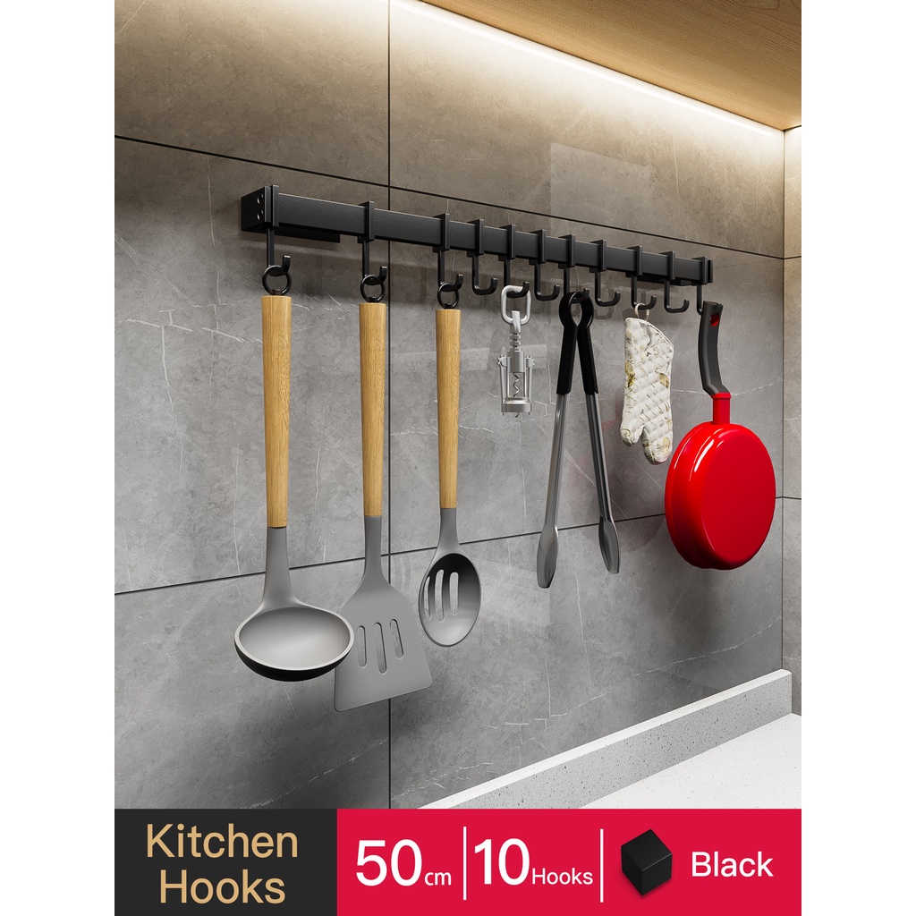 Kitchen Hook Hanger Drill Free Kitchen Organiser High Quality Wall ...