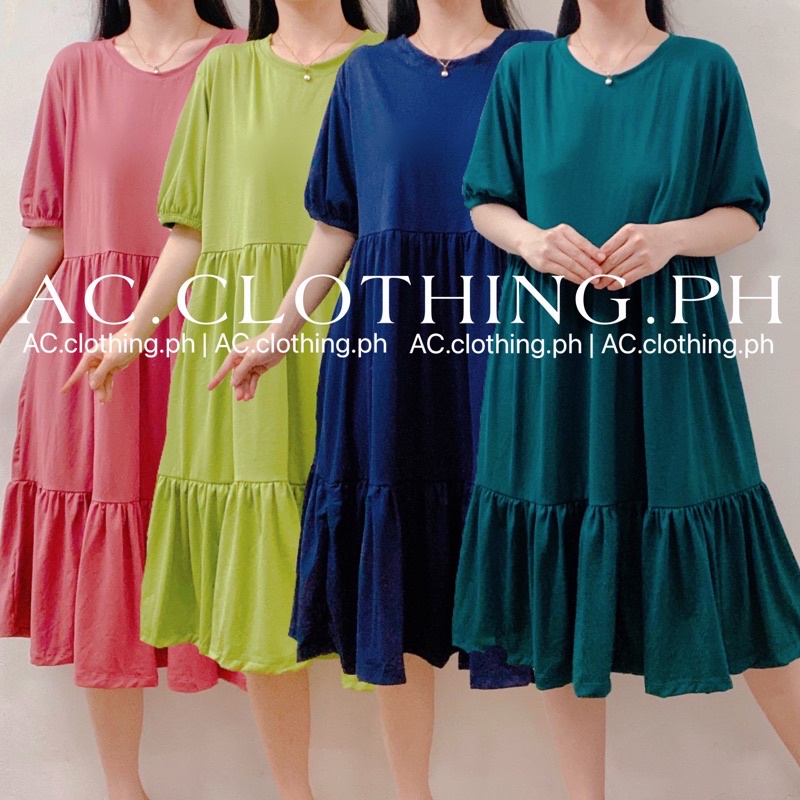 MOLLY PLUS SIZE PLAIN DRESS (FIT TO 2XL-3XL) | Shopee Philippines