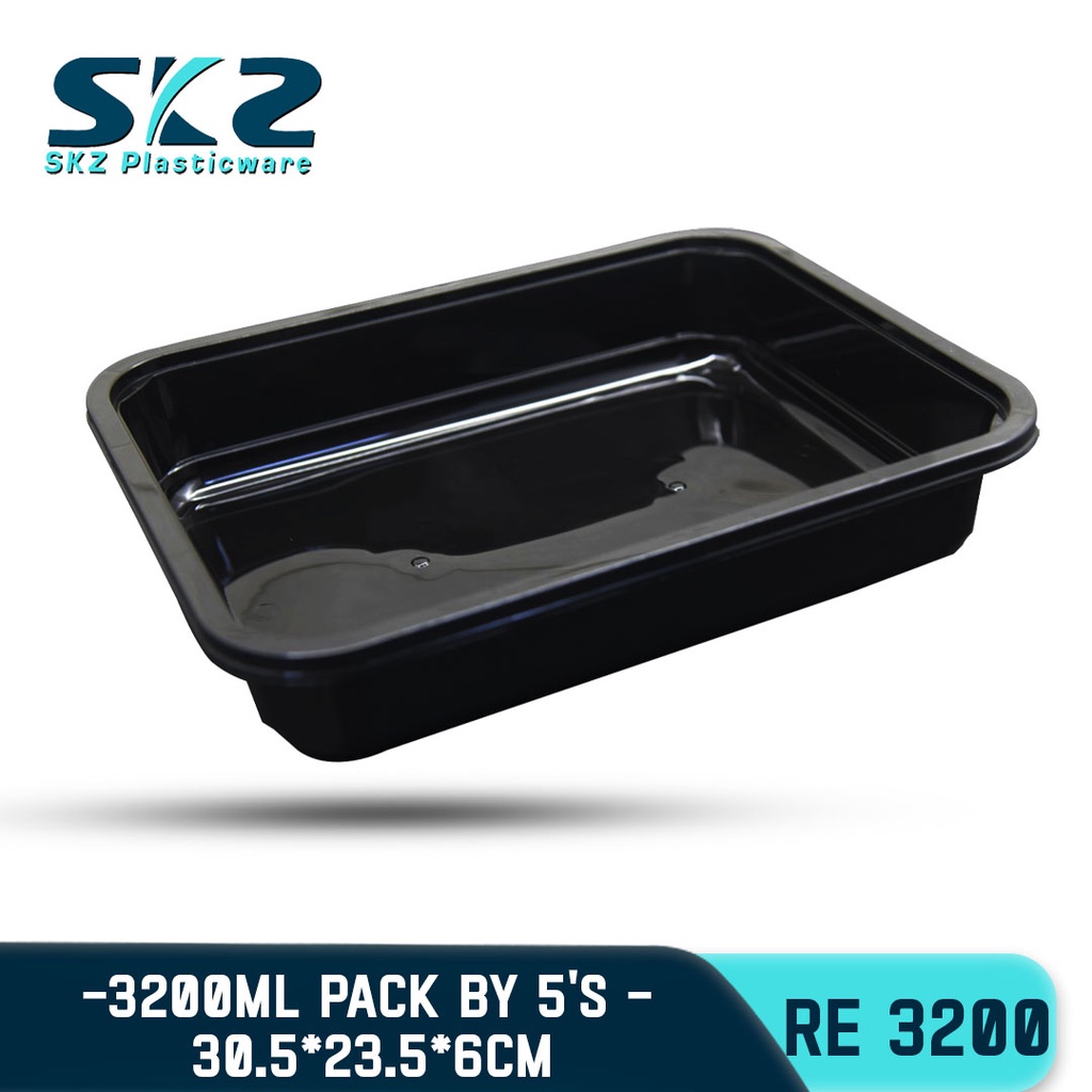 SKZ BLACK PARTY TRAY RECTANGULAR SERIES RE3200 ENVIRONMENTAL FRIENDLY ...