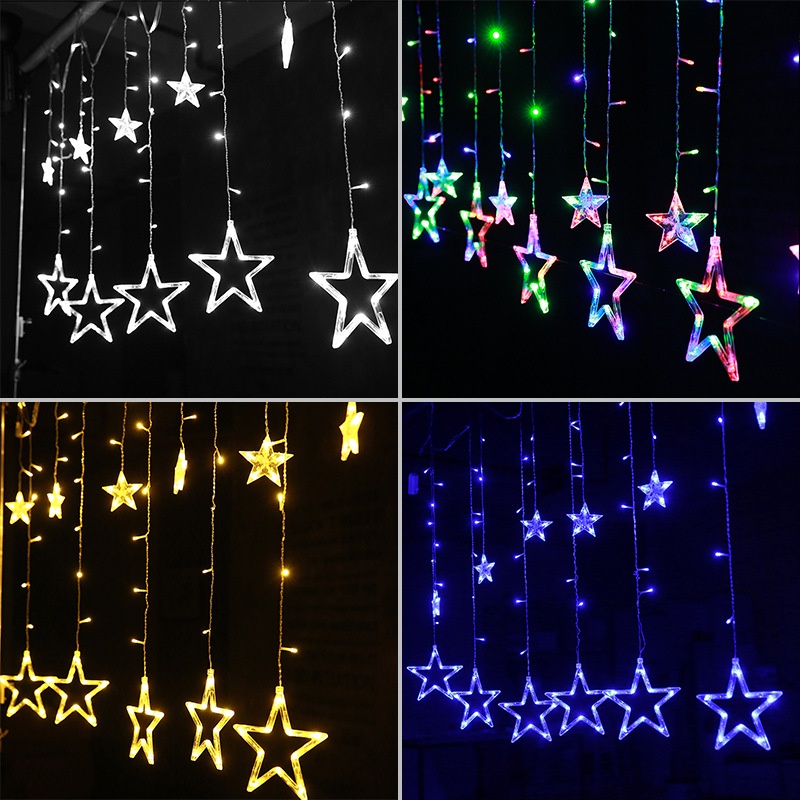 Moon Star Light Lamp Fairy String Light LED Curtain Happy Birthday ...