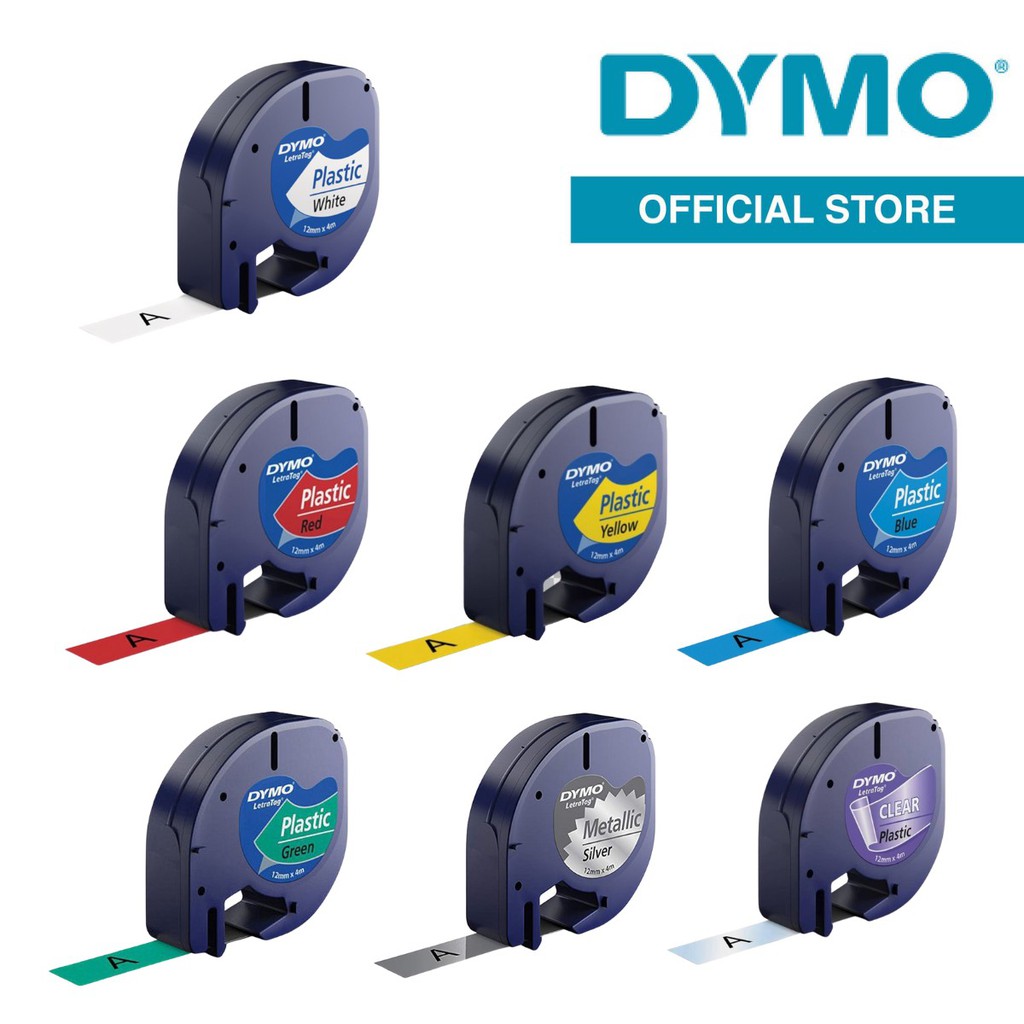 DYMO LetraTag® Tape | 12mmx4m | Plastic | Shopee Philippines
