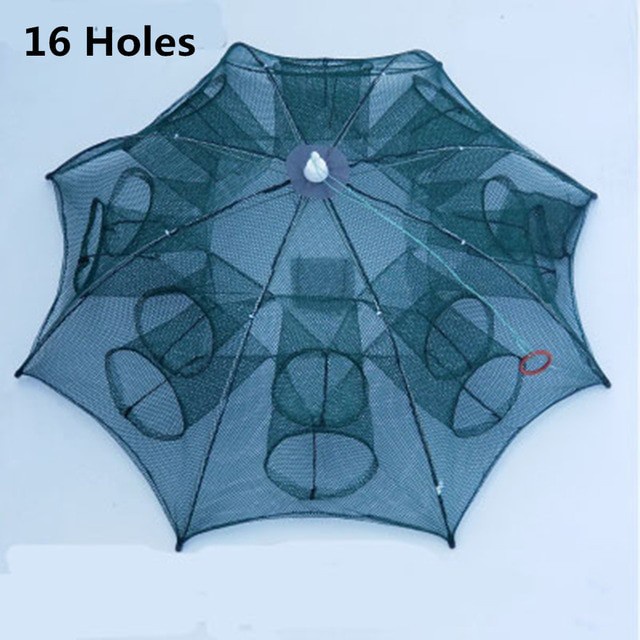 16 Holes Hexagonal Fishing Net Bubu Shrimp Trap Cast Dip Cage Cast Dip ...