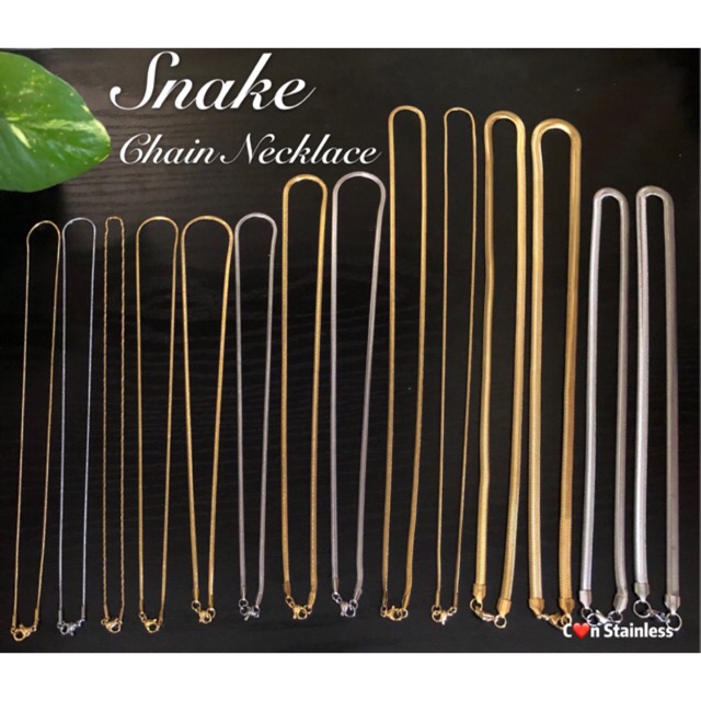 C ️n Stainless Snake Chain Necklace Accessories Jewelry | Shopee ...