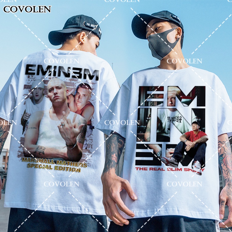 Eminem graphic tee unisex street wear casual fashion white tee | Shopee ...