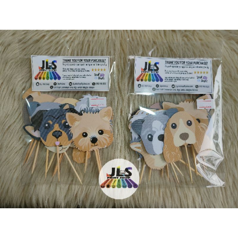 Cute Dogs Cupcake Toppers (READY STOCK!!) | Shopee Philippines