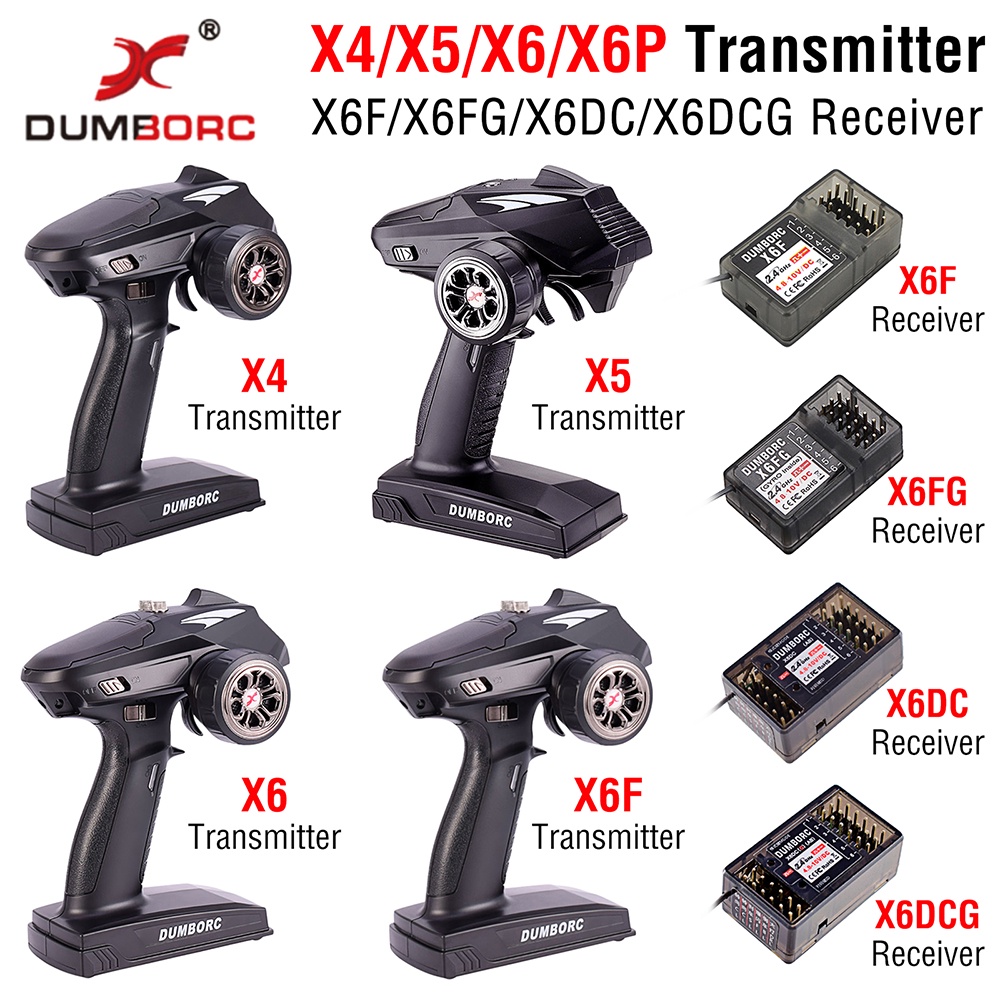 * DUMBORC X4 X6 4CH 6CH 2.4G RC Radio Transmitter Remote with X6F/X6FG ...