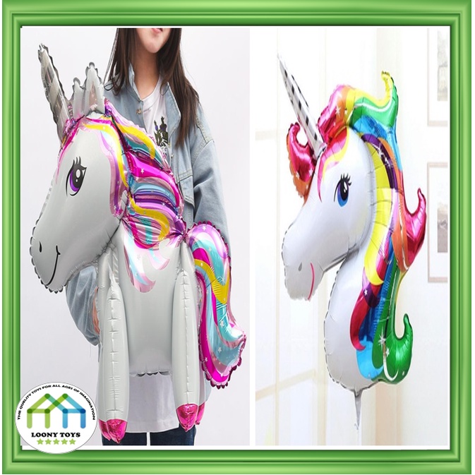 MASAYA NEW COD! Party Supplies/Party Needs Unicorn Design Foil Balloons ...