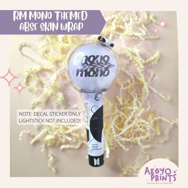 ABSE - RM MONO THEMED Army Bomb Skin Wrap by Aegyoprints | Shopee ...
