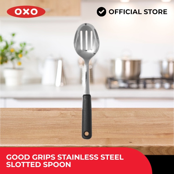 OXO Houseware Good Grips Stainless Steel Slotted Spoon | Shopee Philippines
