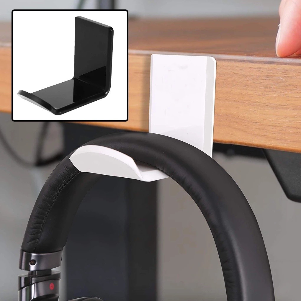 Acrylic Adhesive Headset Stand Hanger Tape Hook / Under Desk Gaming ...